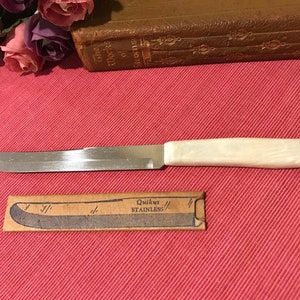 Vintage Quikut Stainless Knives, 4, stainless Steel Hollow Ground Steak ...
