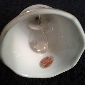 Vintage ENESCO Bell, Pink Roses With Gold Handle, Made in Japan, Circa ...