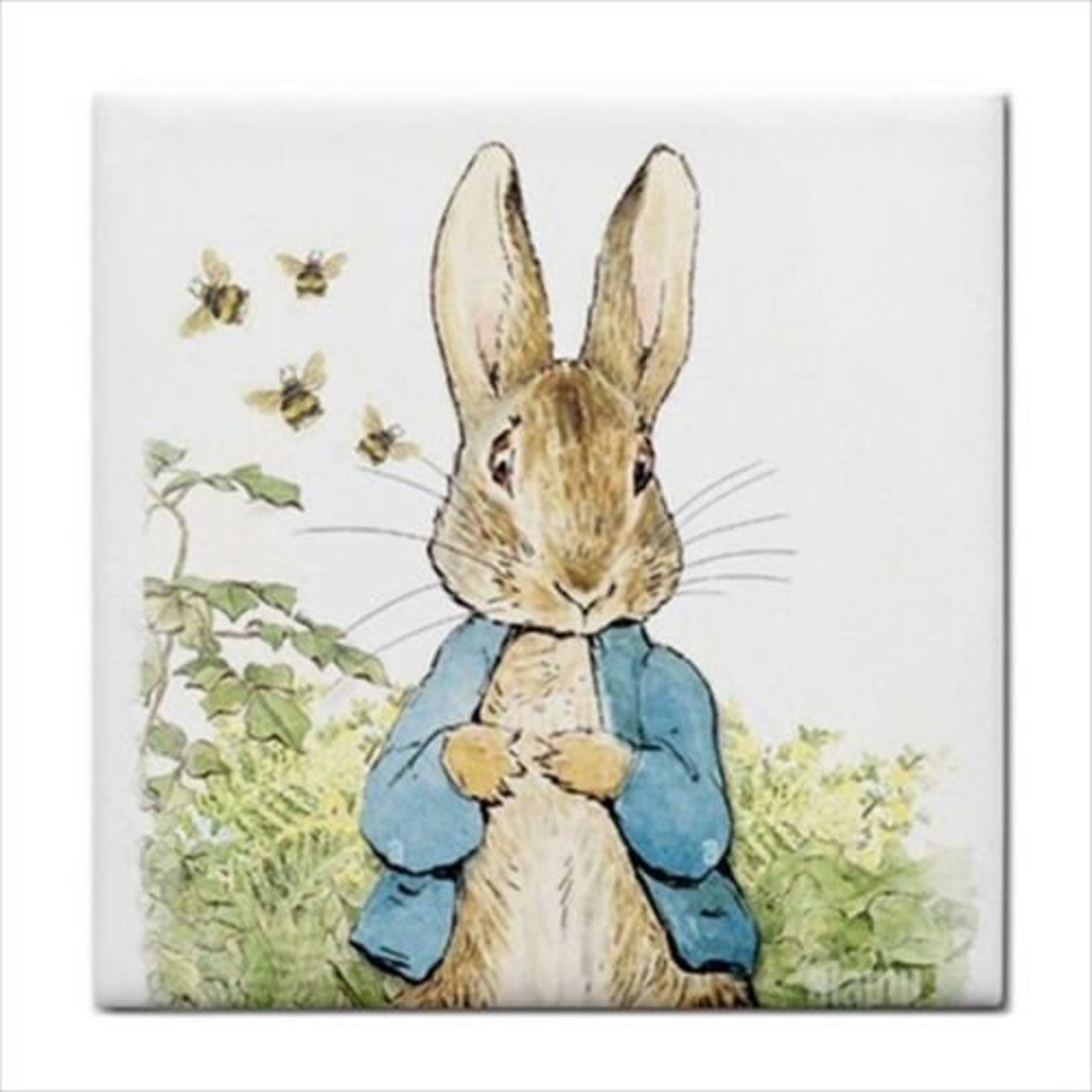 Vintage Peter Rabbit Tile Peter Rabbit is Feeling Sick - Etsy
