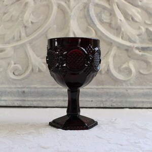 Vintage Avon, Ruby Red, Cape Cod, Water Goblet, 6 Tall, 1876 Series ...