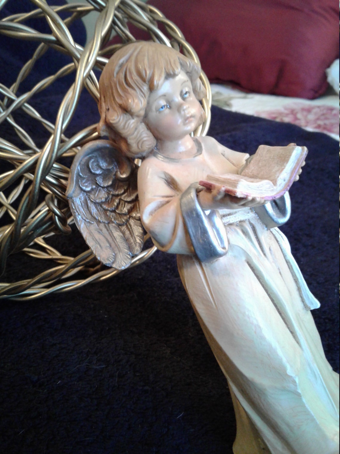 Vintage Fontanini Angel Holding an Open Book 6 Tall x 2 | Etsy