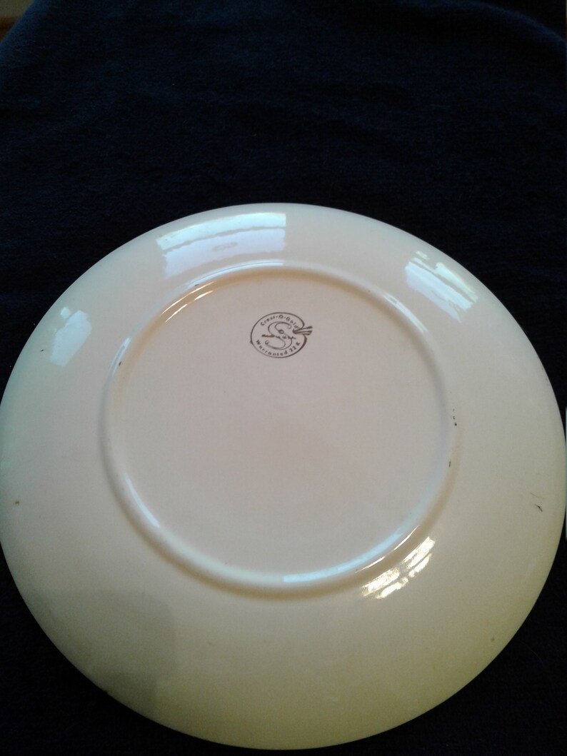 Vintage Sabine China Crest O Gold colonial Couple - Etsy