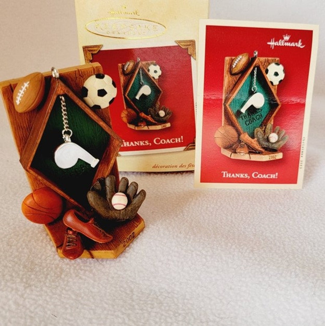 Vintage Hallmark Ornament 2002 "thanks Coach" Football, Soccer ...