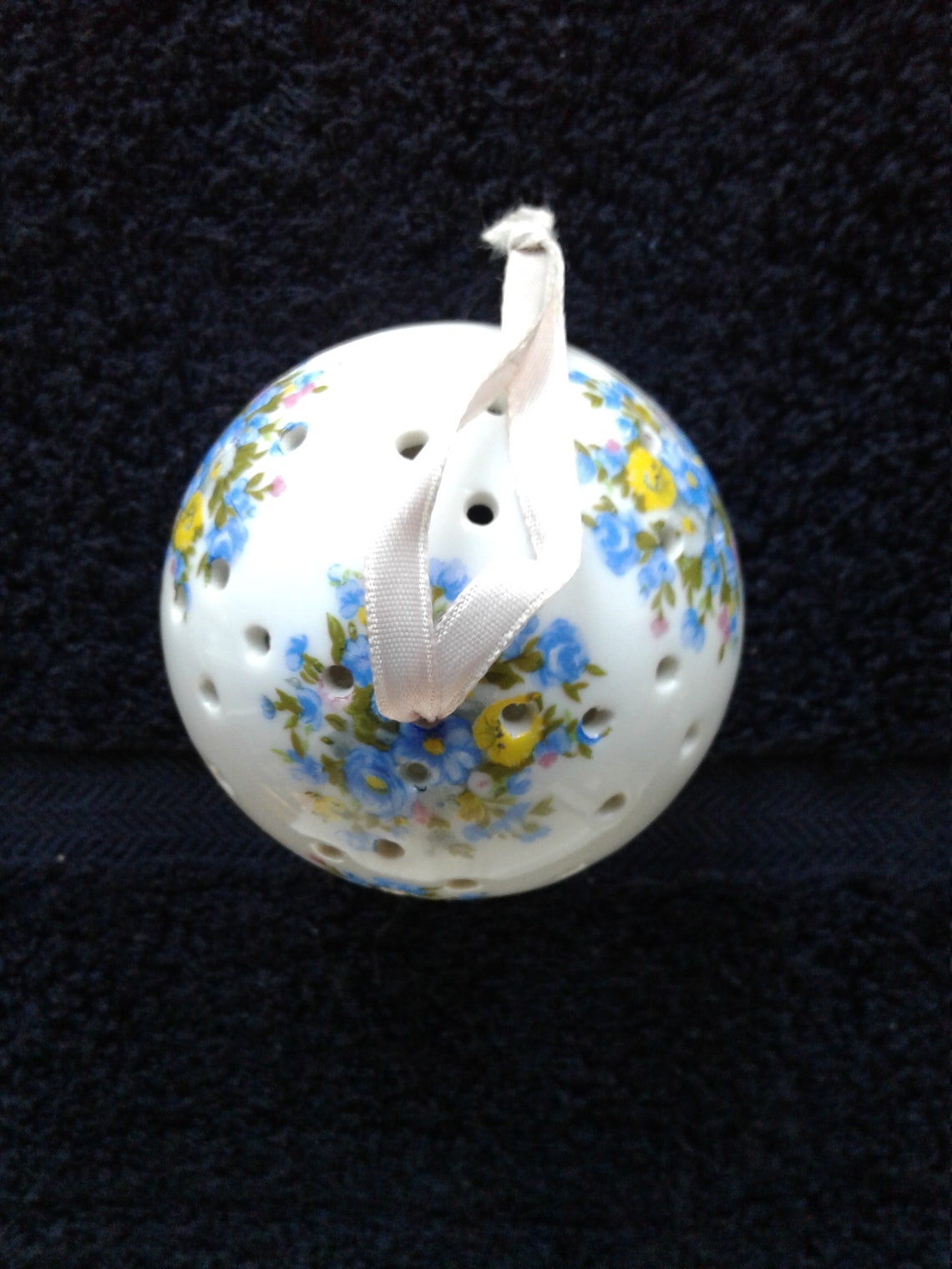 Vintage Porcelain Pomander Ball Made in Japan Spring Bouquet | Etsy