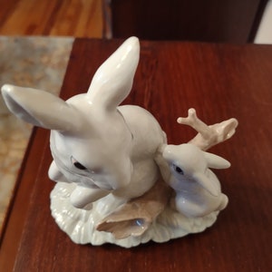 Vintage Rosenthal-netter Porcelain Figurine, "mother and Baby Rabbit ...