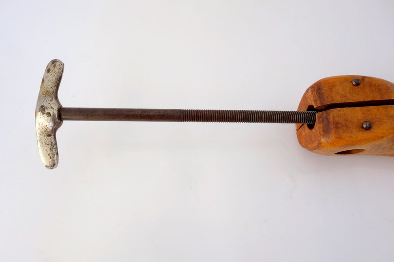 Vintage Wooden Shoe Stretcher, Circa 1920s, Metal Crank and Wood ...