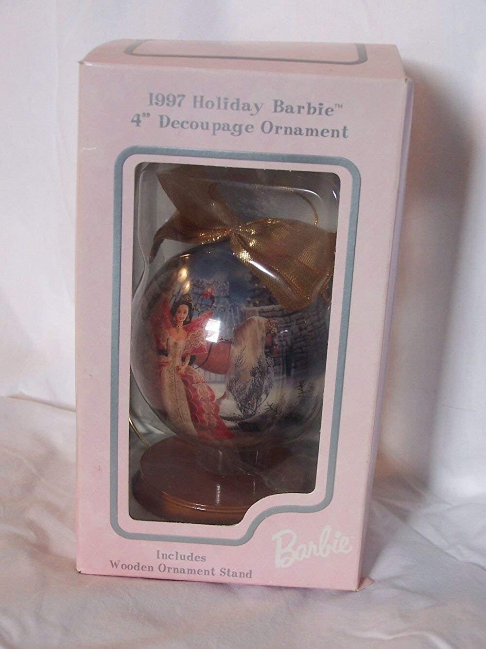 Vintage 1997 Mattel Holiday Barbie Decoupage Xmas Ball Barbie - Etsy