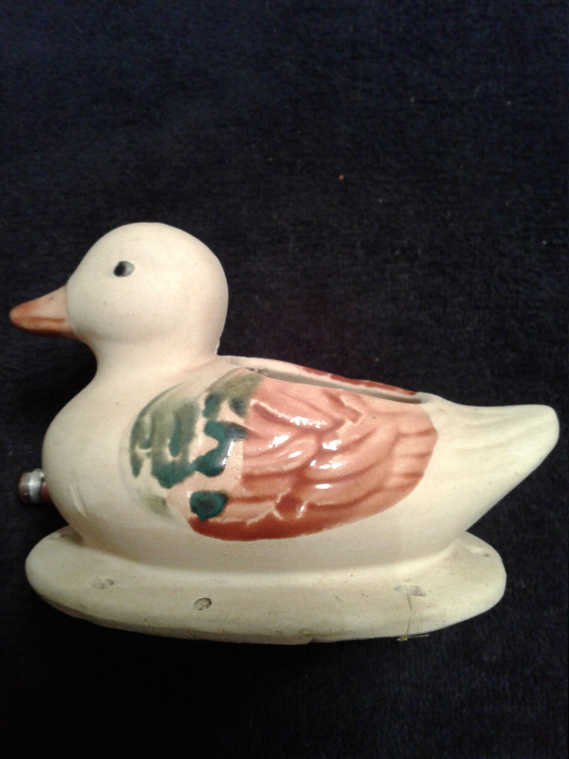 Vintage ARDCO Ceramic Baby Duck Floral Flower Indoor Planter, Wings and ...