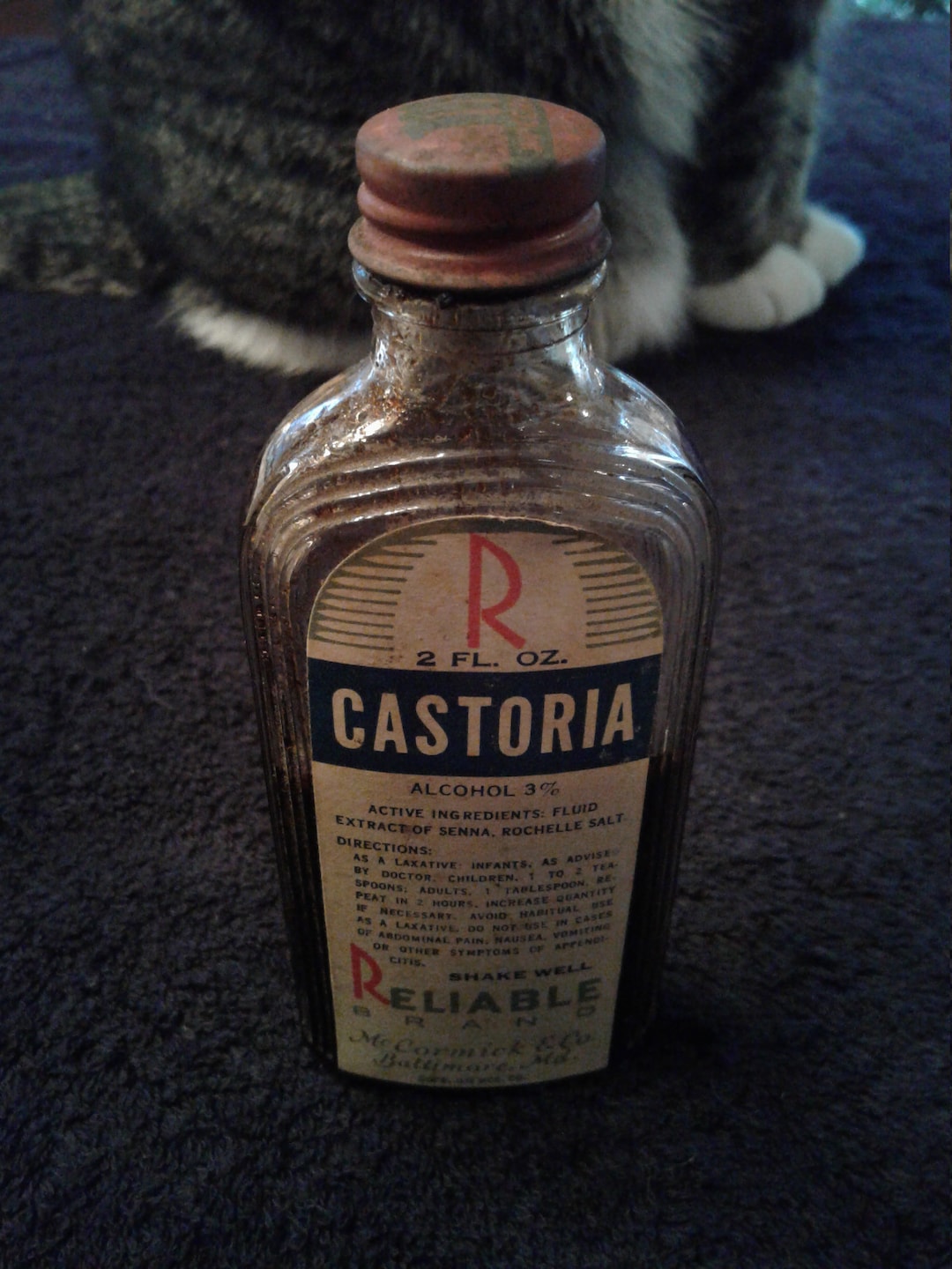 Vintage Medicine Bottles, "camphorated Oil, and Castoria", Medicine ...