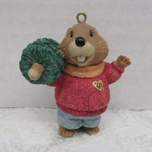 Vintage Hallmark Ornament, 'yule Logger - Tender Touches', 1991, Beaver ...
