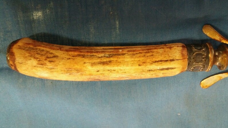 Vintage Antler Handled Carving Fork With Stand | Etsy