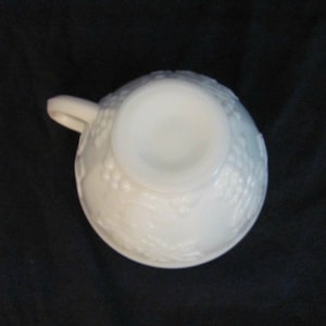 Vintage Harvest Grape Pattern Milk Glass Cup by Indiana Colony - Etsy