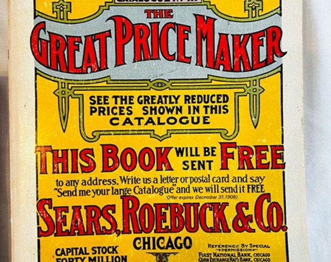 Vintage Catalogue, "1908 Sears, Roebuck Catalogue", Repo 1969 Edition ...