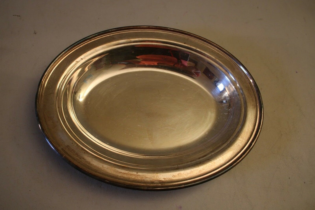 Vintage "gotham Silver on Copper 102" Silverplate, Oval Dish, 11" by 8 ...