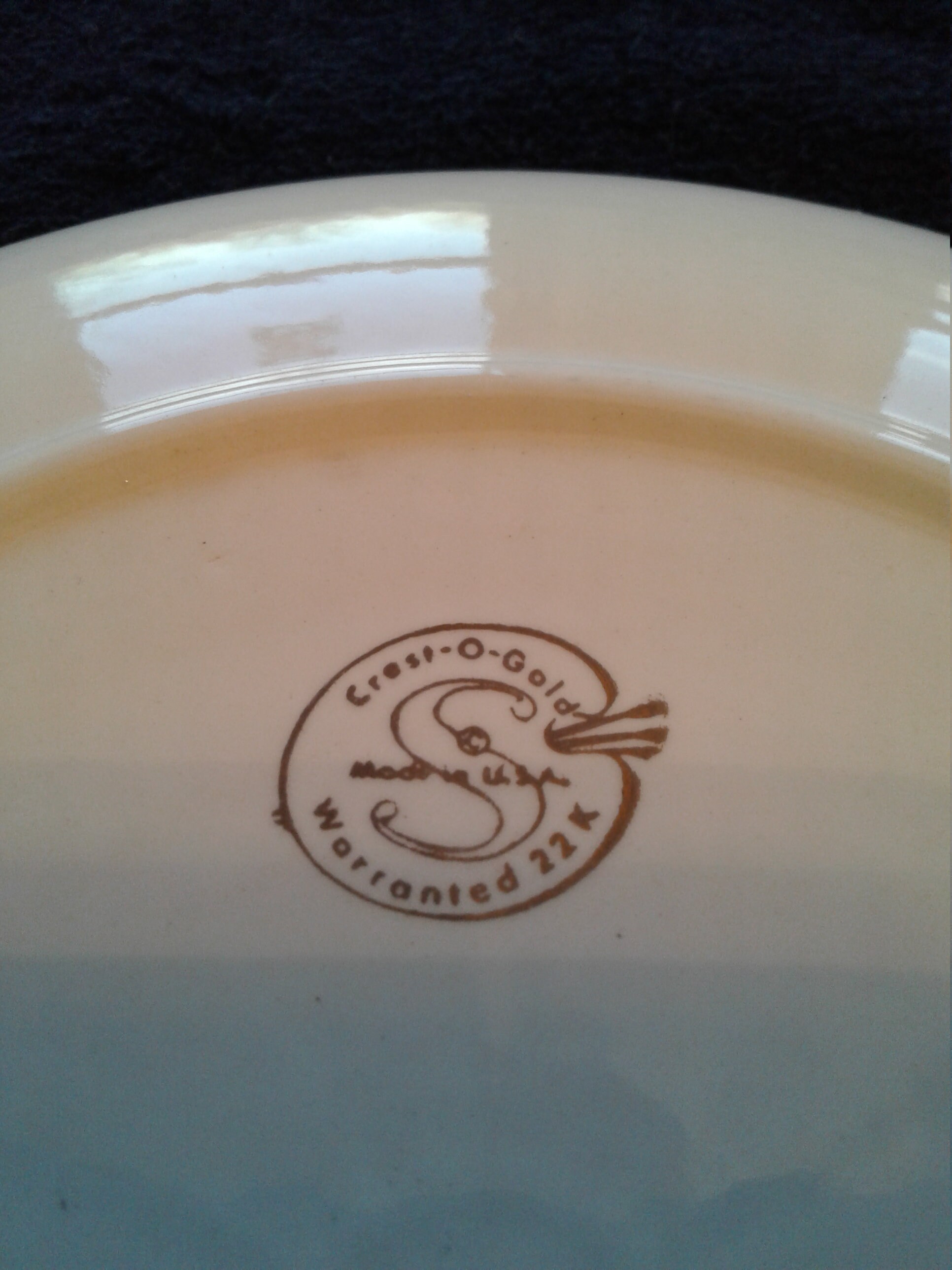 Vintage Sabine China Crest O Gold colonial Couple - Etsy