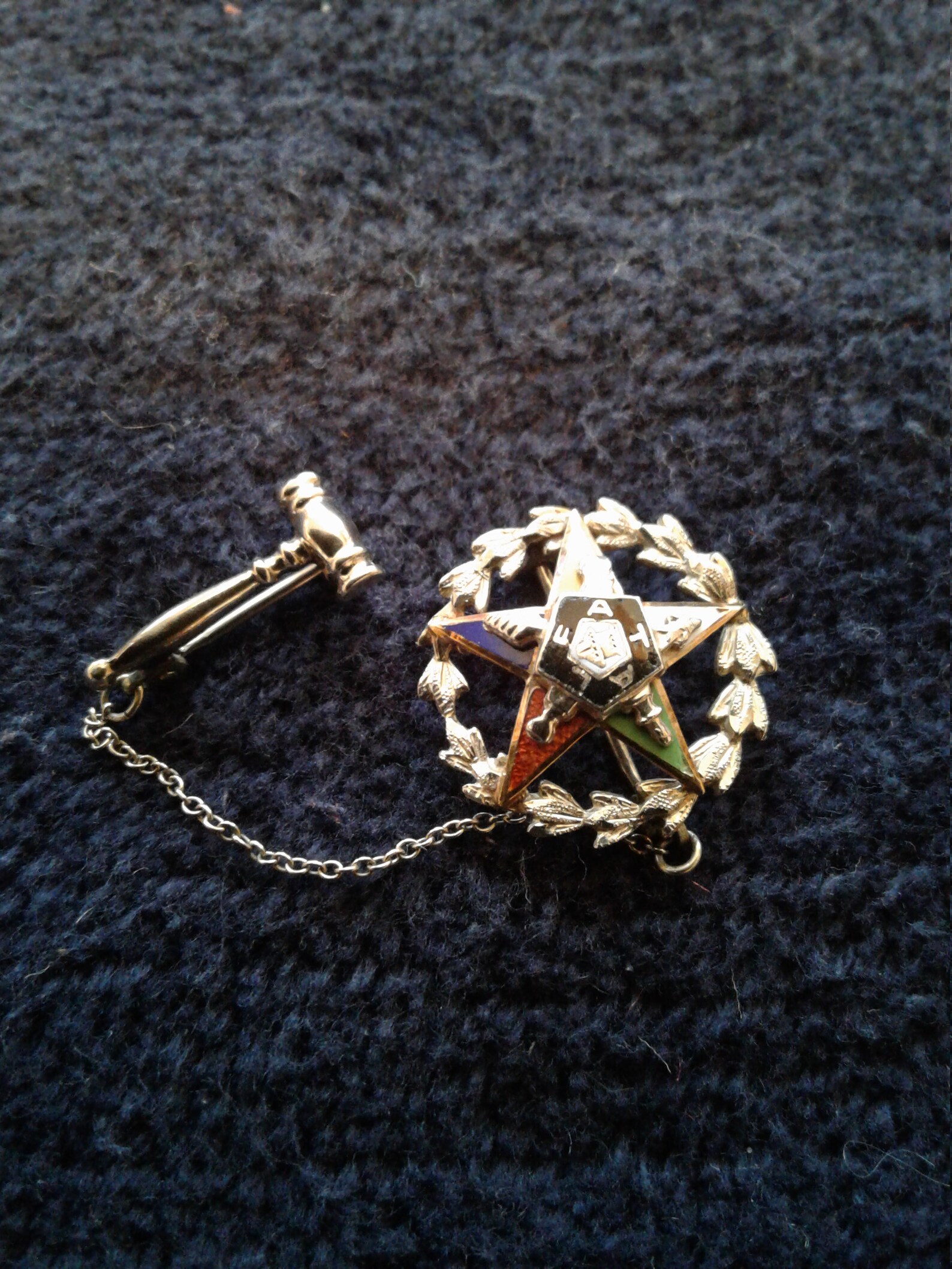 Vintage Order of the Eastern Star Pin Gavel Pin Guard 14k - Etsy