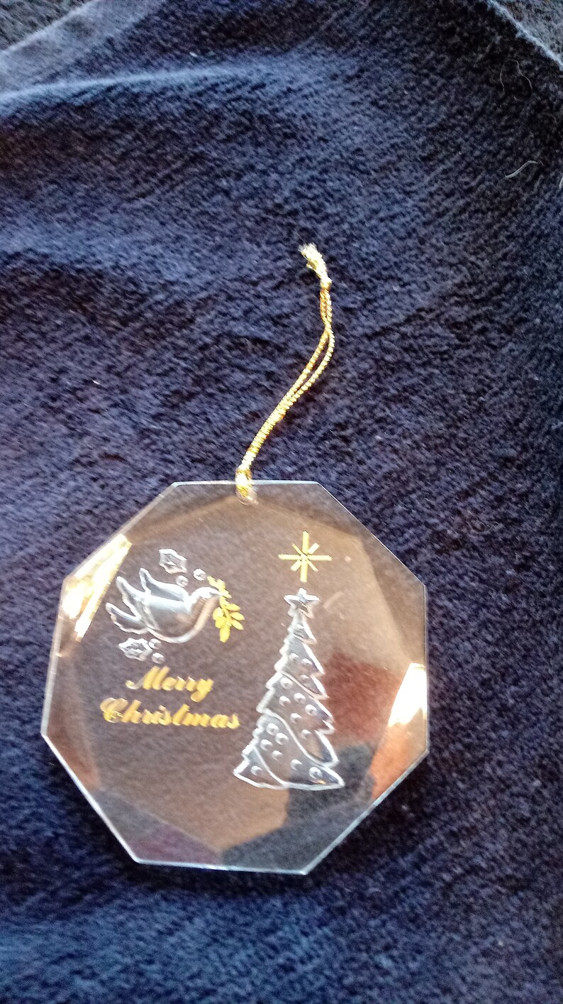 Vintage Acrylic Dove of Peace With Olive Branch and Xmas Tree - Etsy