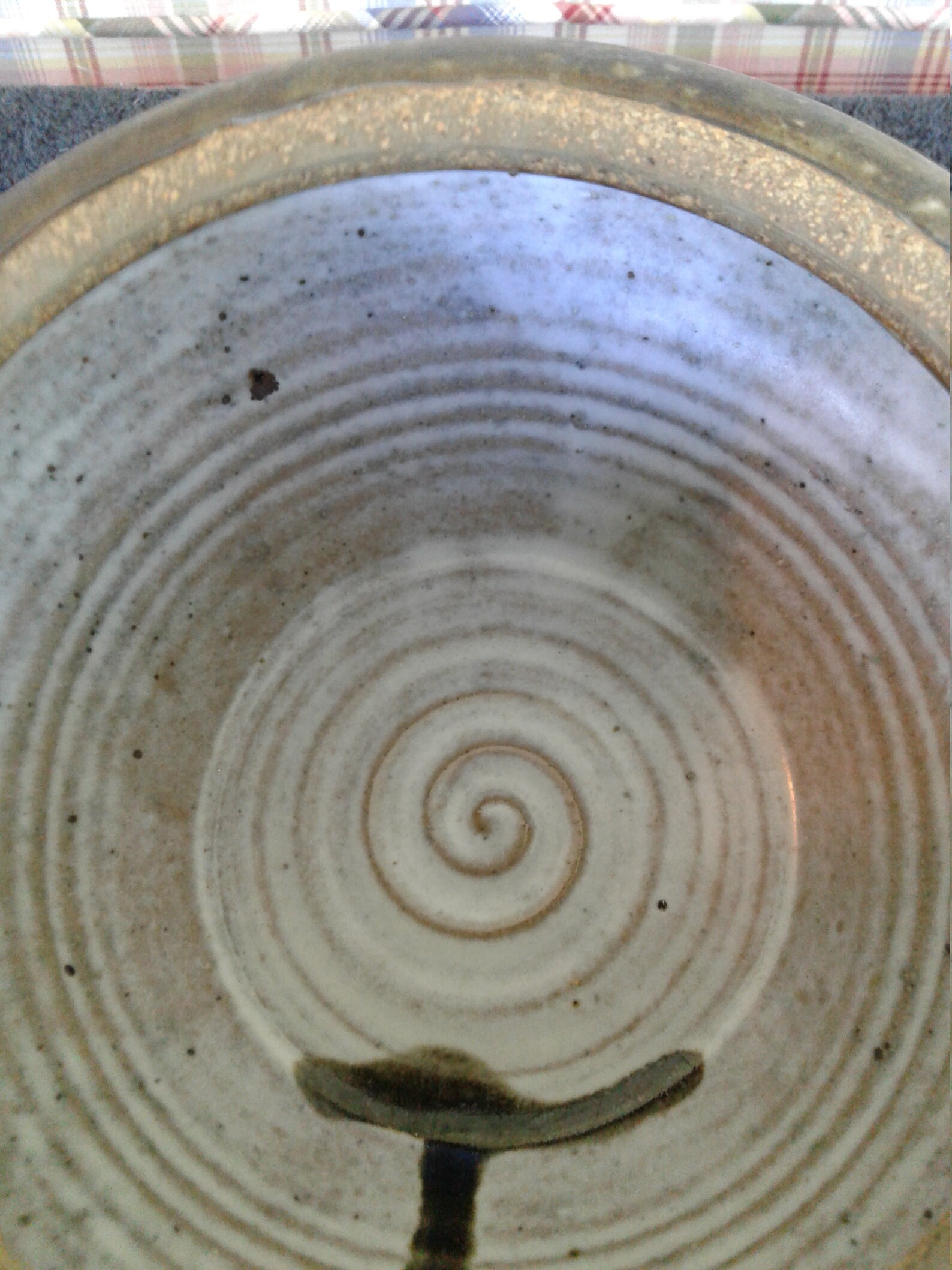 Handmade Pottery Bowl Signed Natural Beige and Brown Tones | Etsy