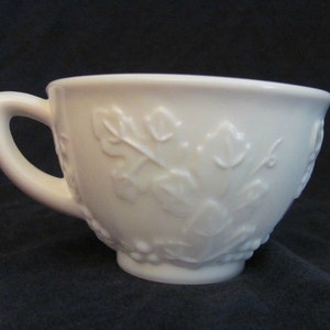 Vintage Harvest Grape Pattern Milk Glass Cup by Indiana Colony - Etsy