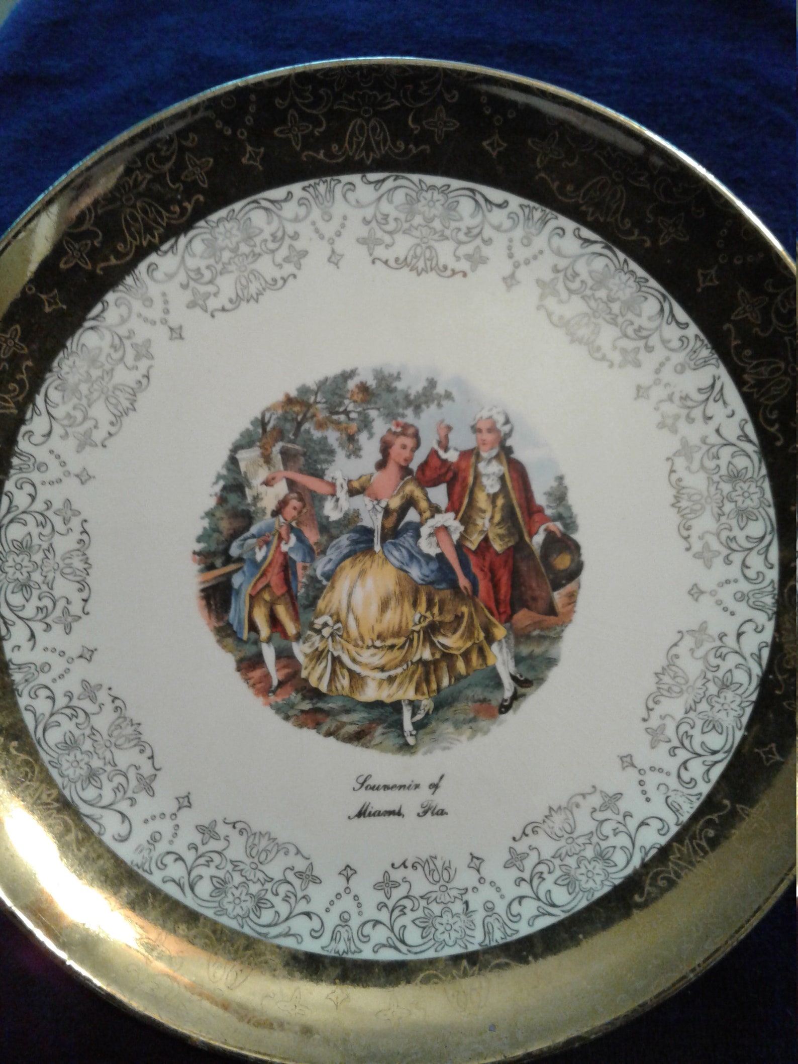 Vintage Sabine China Crest O Gold Colonial Couple | Etsy