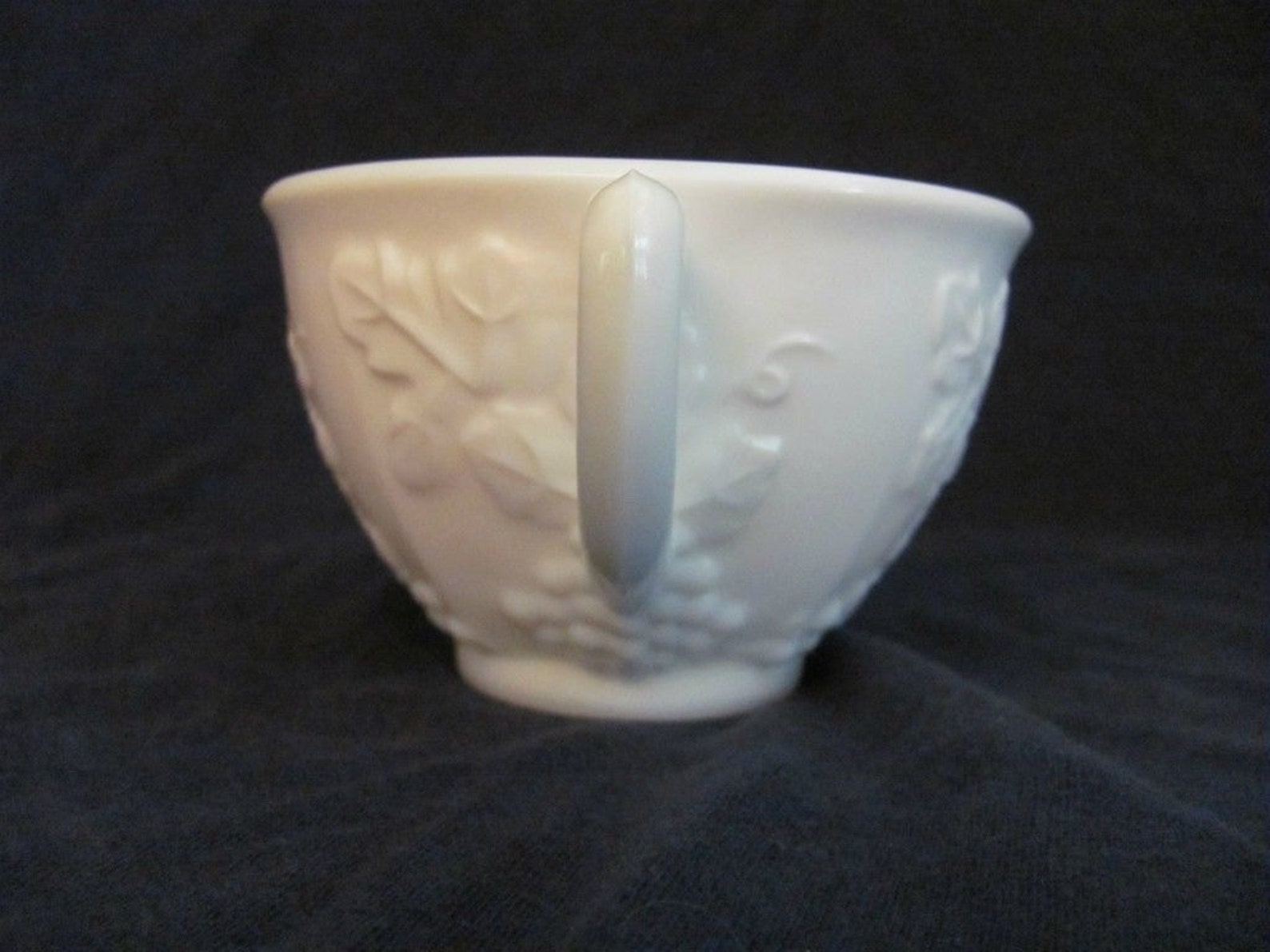 Vintage Harvest Grape Pattern Milk Glass Cup by Indiana Colony - Etsy