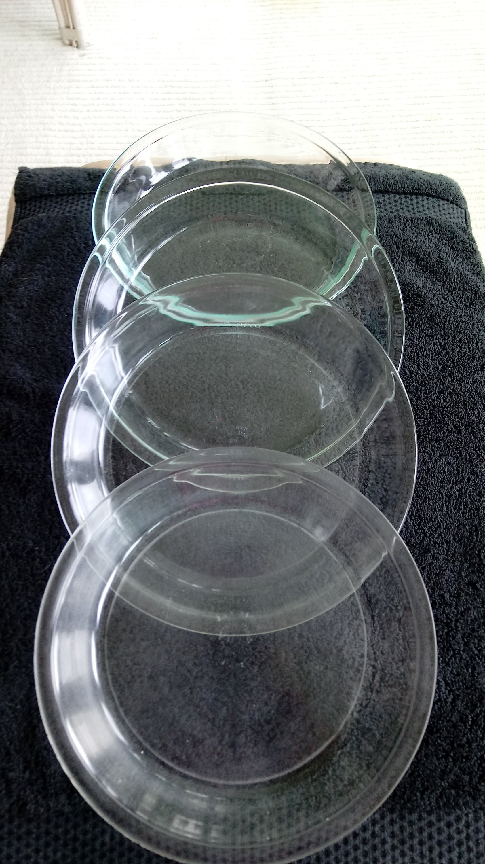 Vintage Pyrex Clear Glass Pie Plates Four 9 Pie Bakers - Etsy