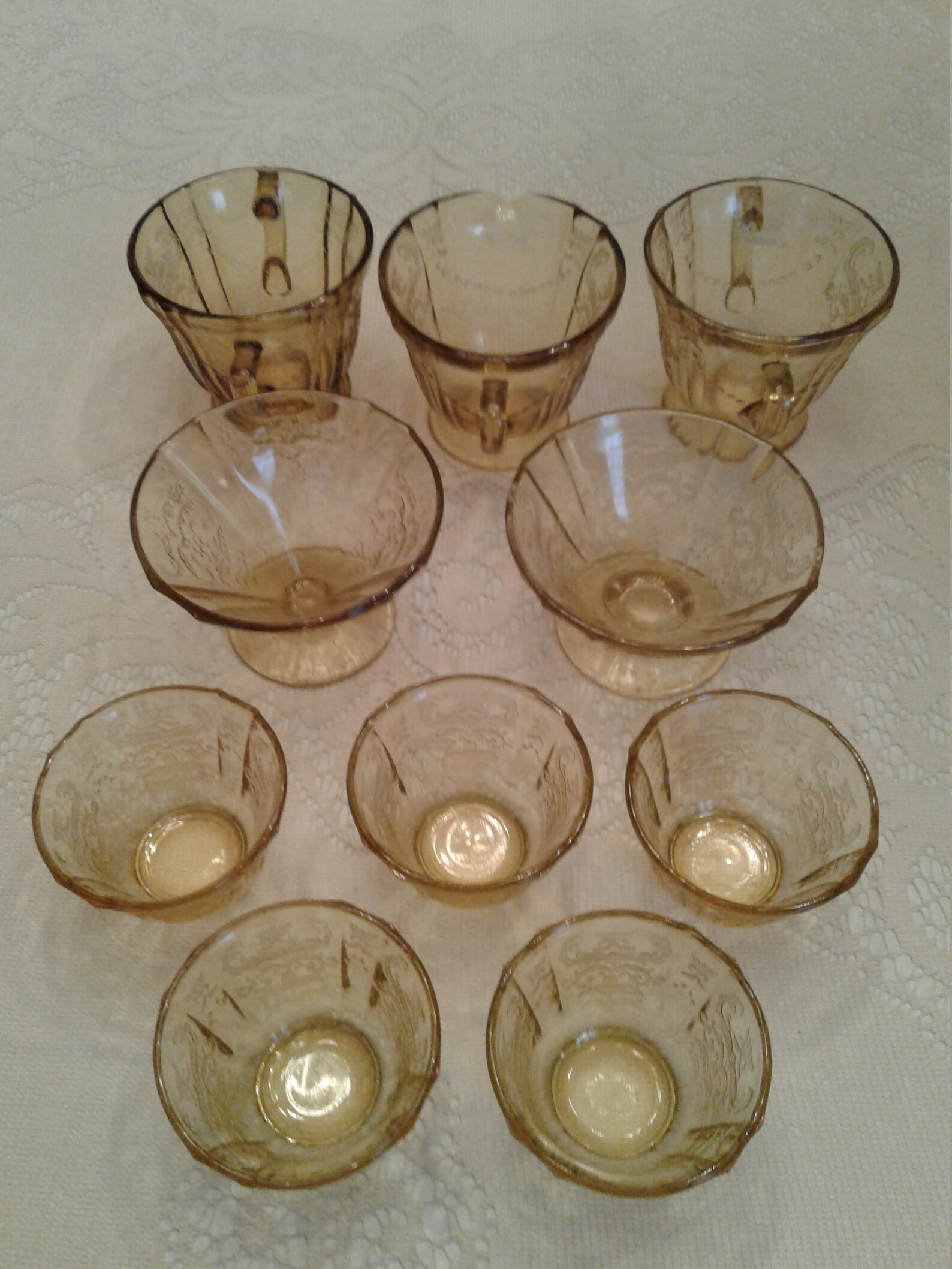 Vintage Federal Glass Co., "amber Madrid" Pattern, Made in U.S., 1932 ...