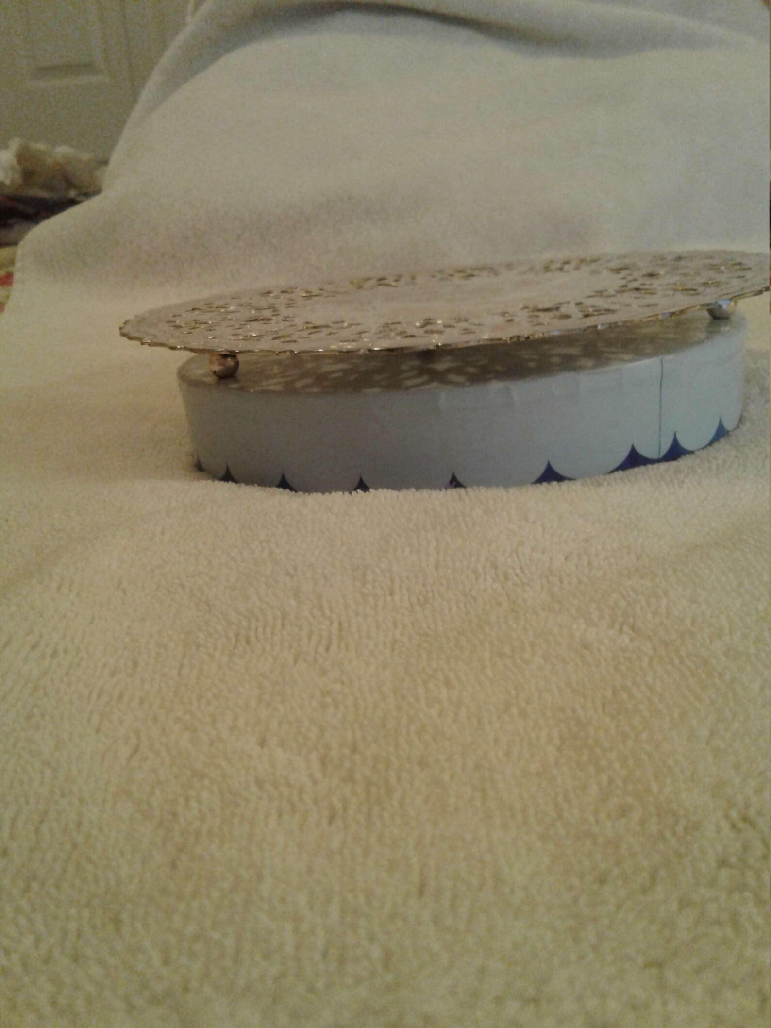 Vintage Silver Plate Trivet Round with Reticulated & Stamped | Etsy