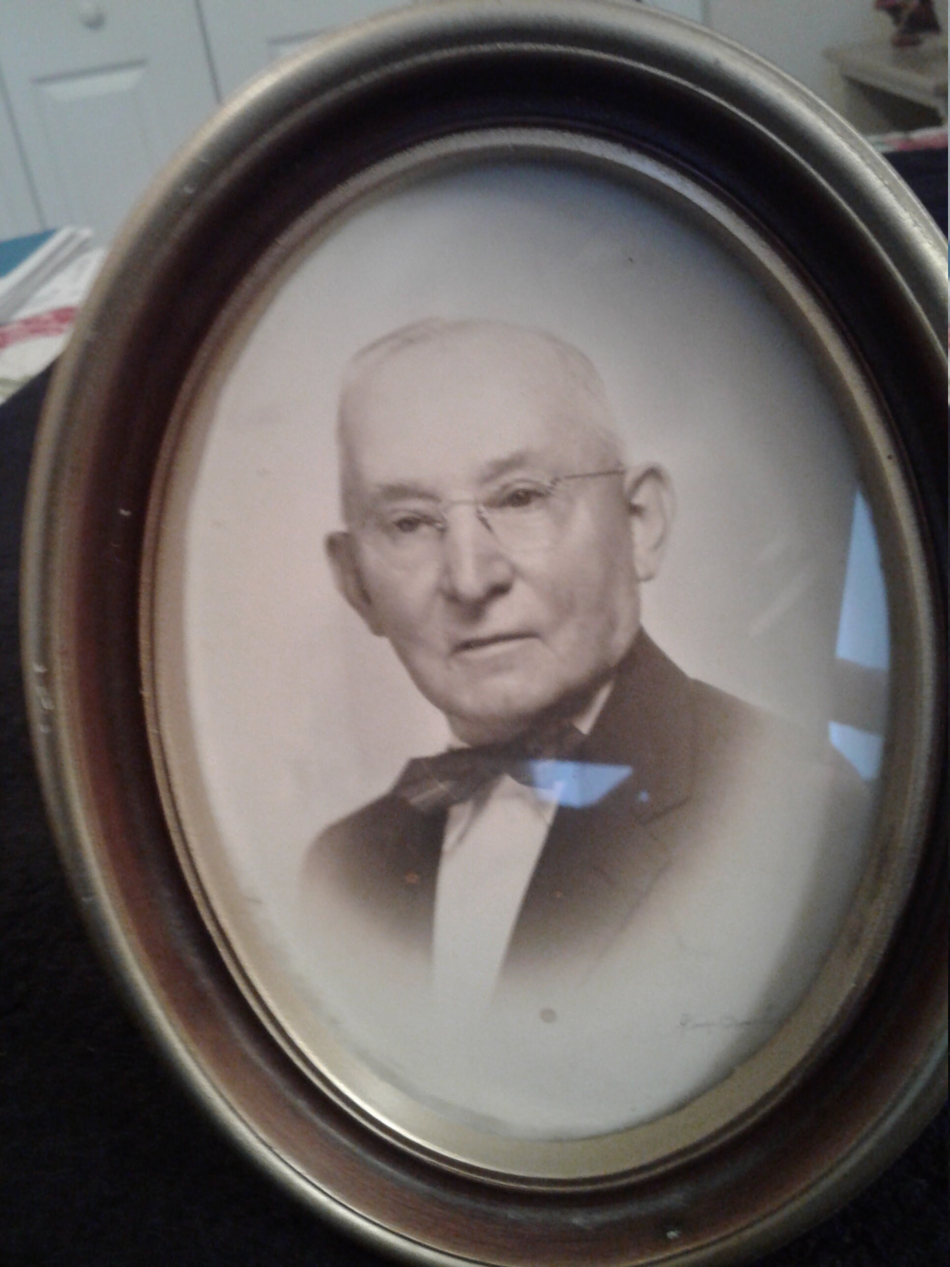 Vintage Mid Century Oval Framed Hand-tinted Studio Photograph, Man in a ...