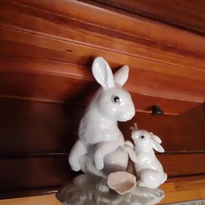 Vintage Rosenthal-netter Porcelain Figurine, "mother and Baby Rabbit ...