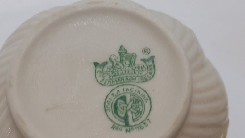 Vintage Belleek, Ribbon Pattern, 1965-1981, Sugar Pot, Made in Ireland ...