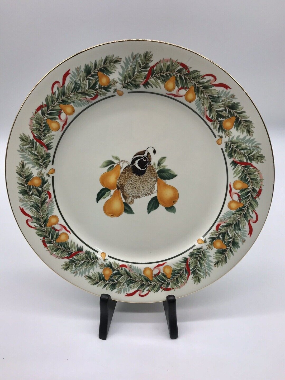 Vintage 12 Days of Christmas, partridge in Pear Tree Plate, Andrea by ...