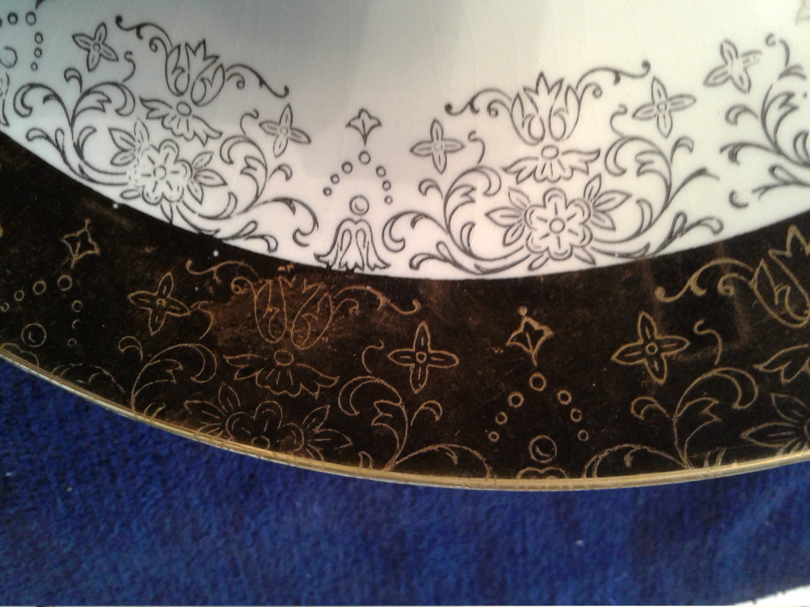 Vintage Sabine China Crest O Gold colonial Couple - Etsy