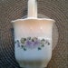 Vintage Lefton Mini Basket, White Bone China, Violets, Dated 1987 ...