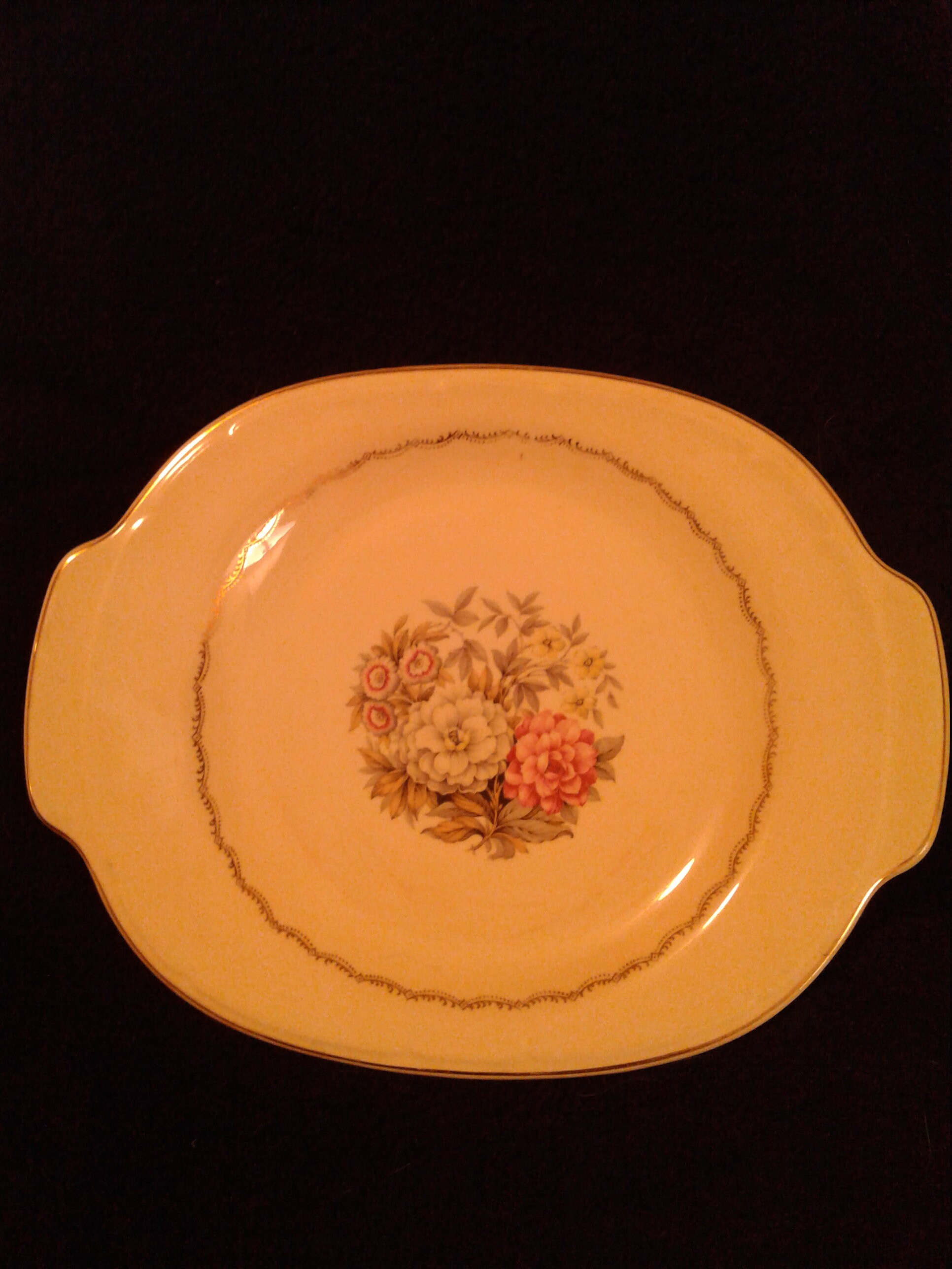 Vintage French Saxon China Two-handled Platter pattern | Etsy