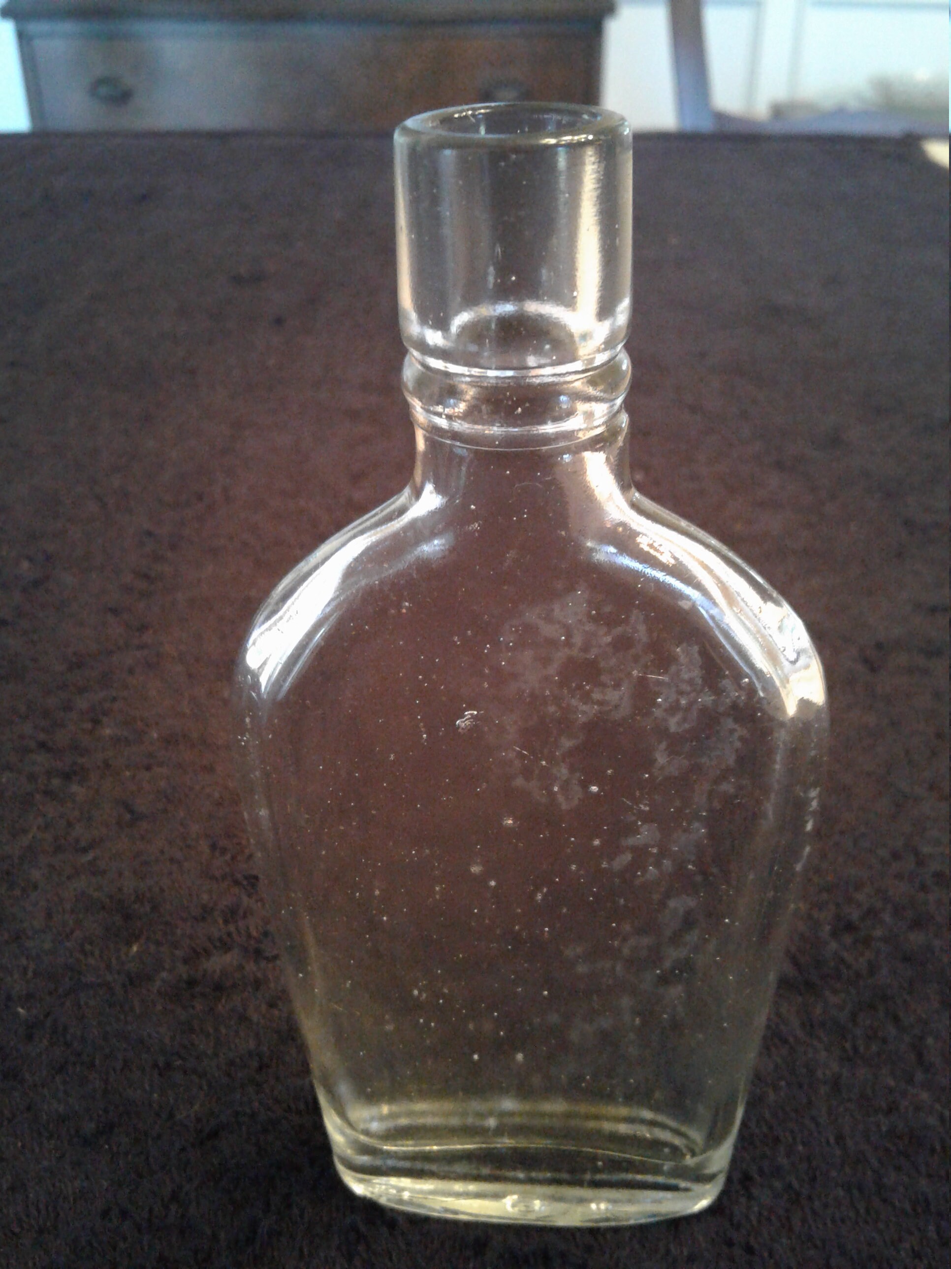 Three Antique Flask Bottles Two Clear One Blue Two Owens | Etsy