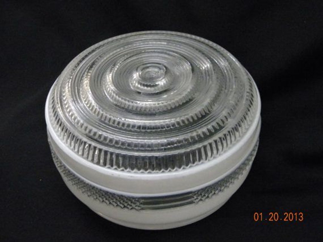 Vintage 'bullseye' Drum Light Cover, Ceiling Light Fixture, Retro 1950s ...