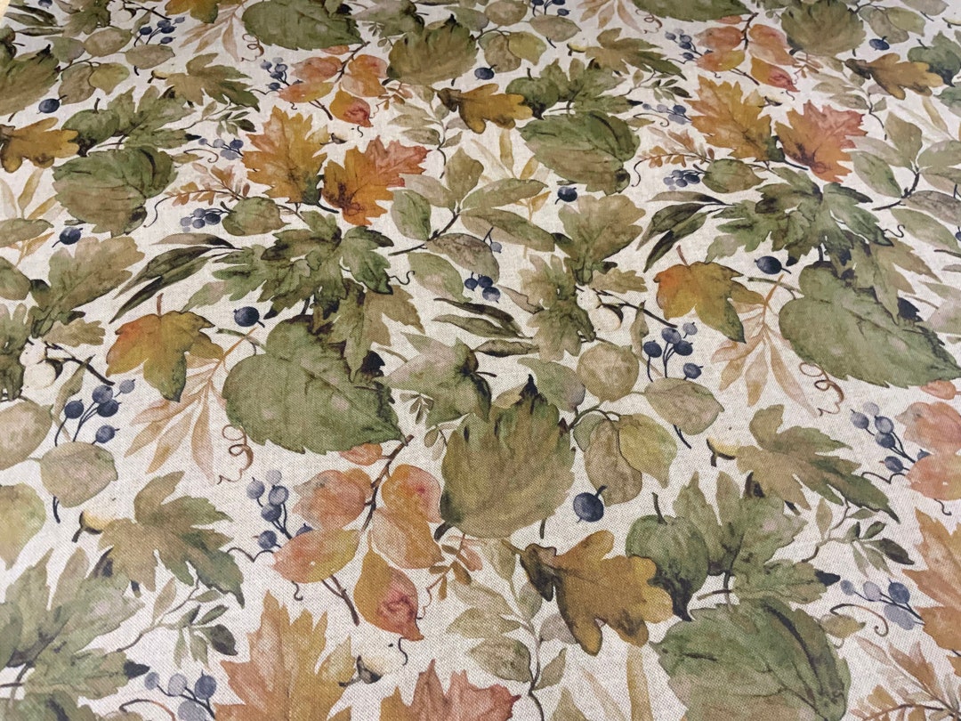 Oilcloth Fabric, Exclusive Morris Designs, Hedgerow in Linen, PVC ...