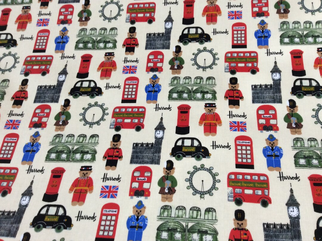 Oilcloth Fabric, PVC Coated, Harrods Knightsbridge, London Scene Design ...