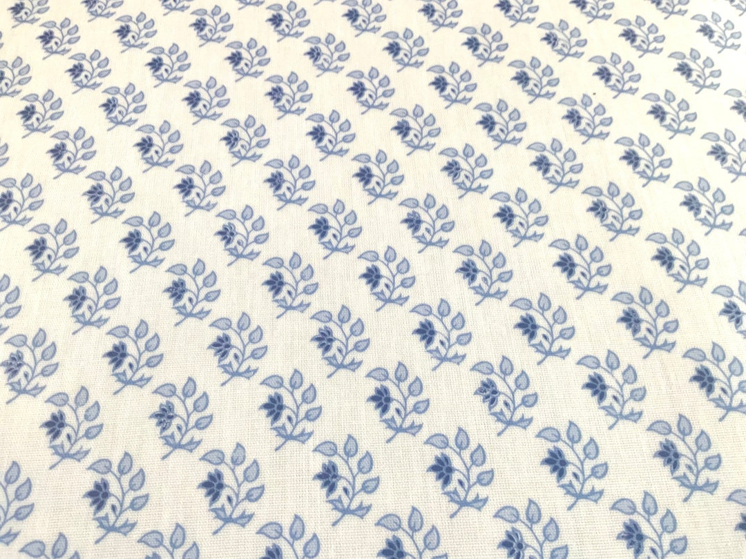 Oilcloth Fabric, PVC Coated, Bella, Block Print in Faded Ink Colourway ...