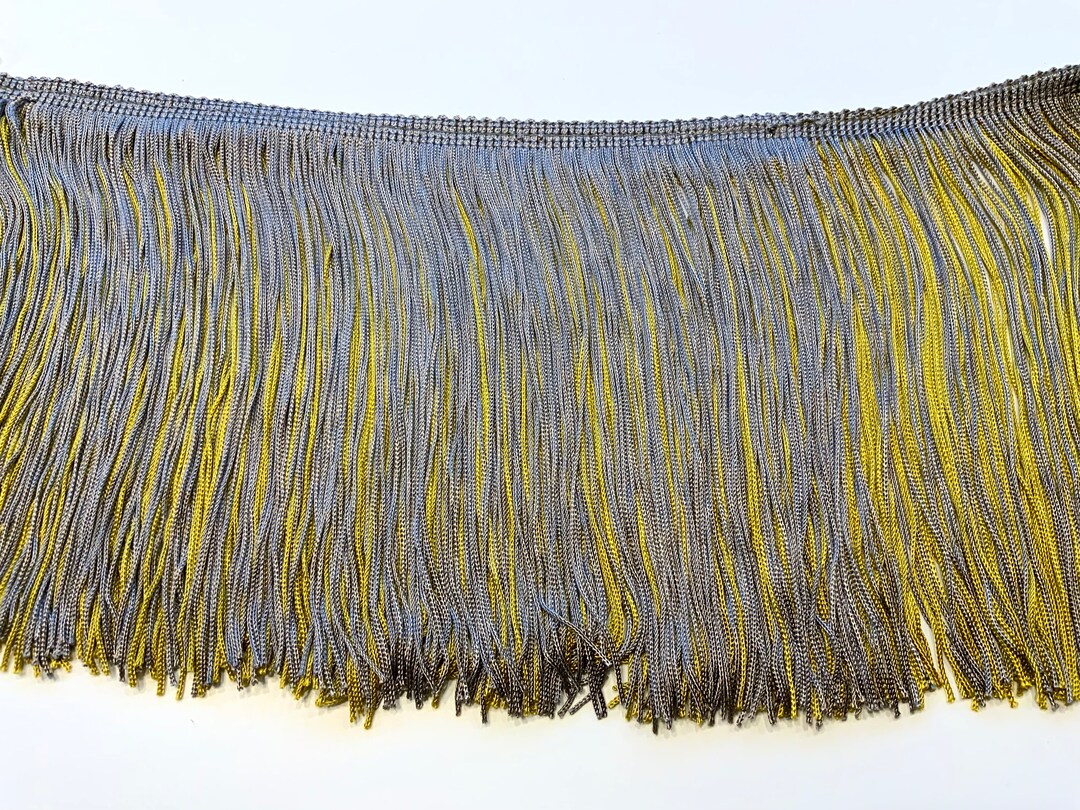 Voyage Textile, Tassel Fringe Trim, Silver & Gold, Colourway, Superb ...