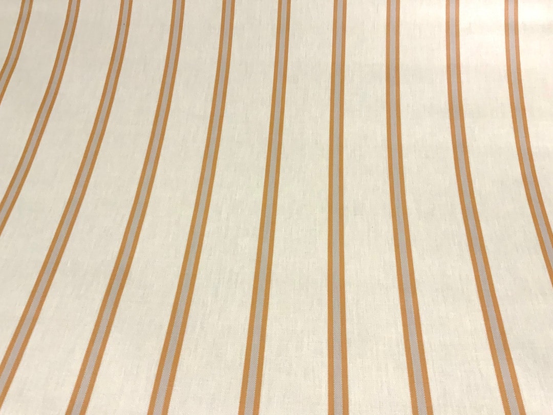 Oilcloth Fabric, Exclusive Morris Designs, Yacht Stripe in Sand ...