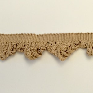 Fan Edge Trim, Jute Colourway, 100% Cotton, Superb Quality, per Meter ...