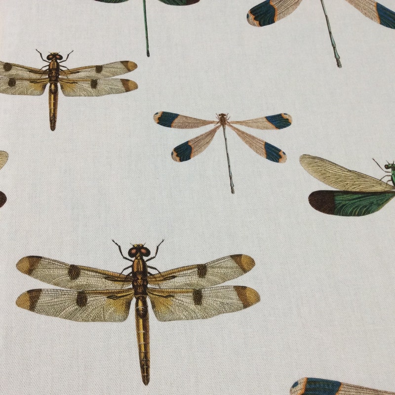 Dragonfly Curtain Fabric - Etsy UK