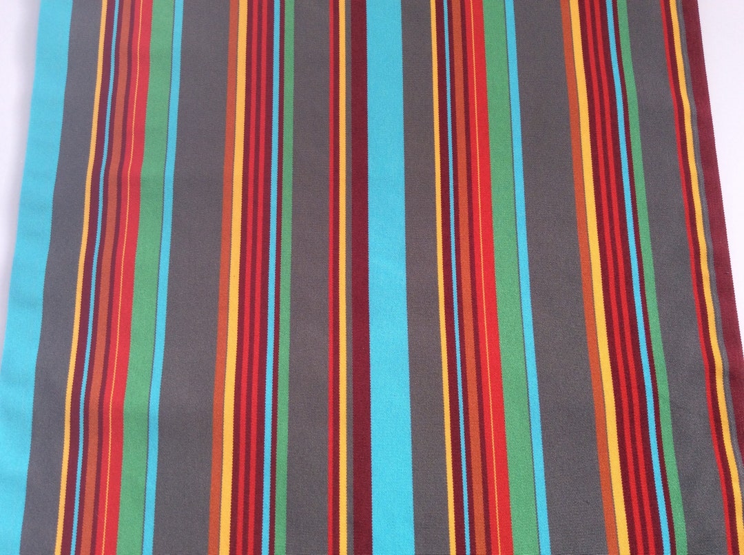 Toile pour transat, Patsy, rayures multicolores, robuste, au mètre ...
