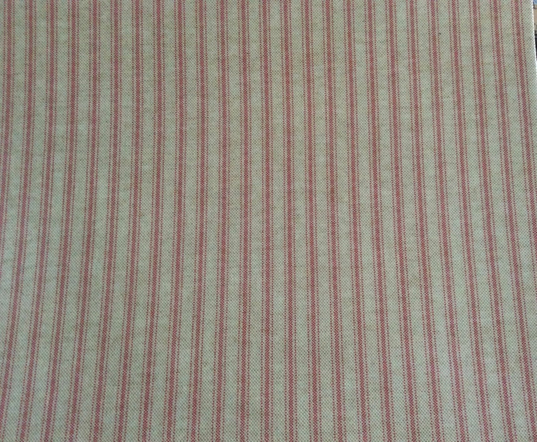 Oilcloth Fabric, PVC Coated, Vintage French Ticking Stripe Linen, Soft ...