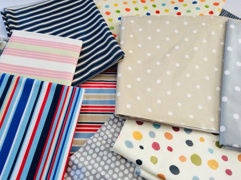 REDUCED, Oilcloth, 2KG Bag of PVC Coated Cotton Oilcloth Fabrics ...