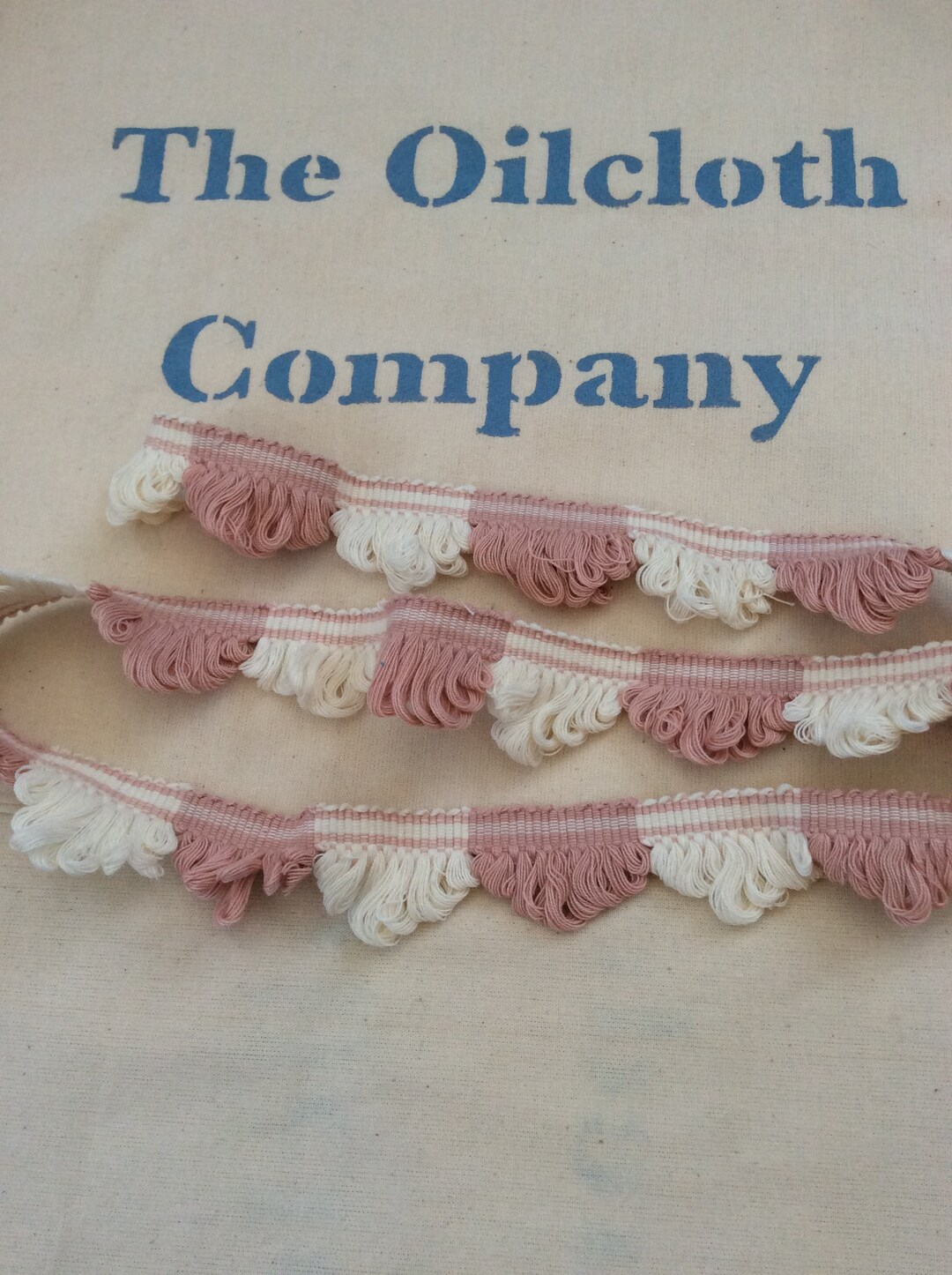 Fan Edge Trim, Dusky Rose & Ivory, 100% Cotton, Superb Quality, per ...