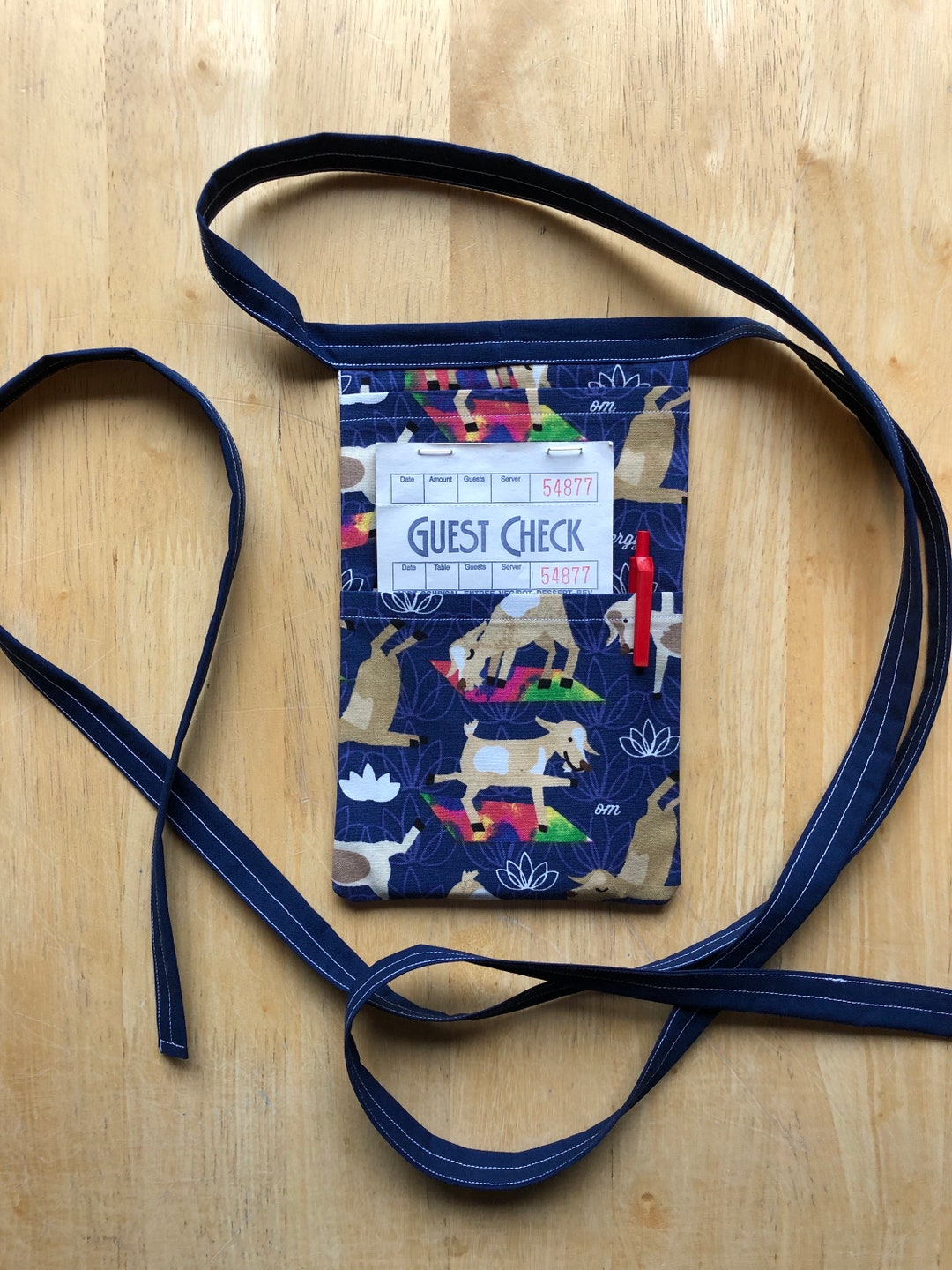 MINI Goat Yoga Server Apron Pouch - Little Cafe Pouch - Server Belt ...