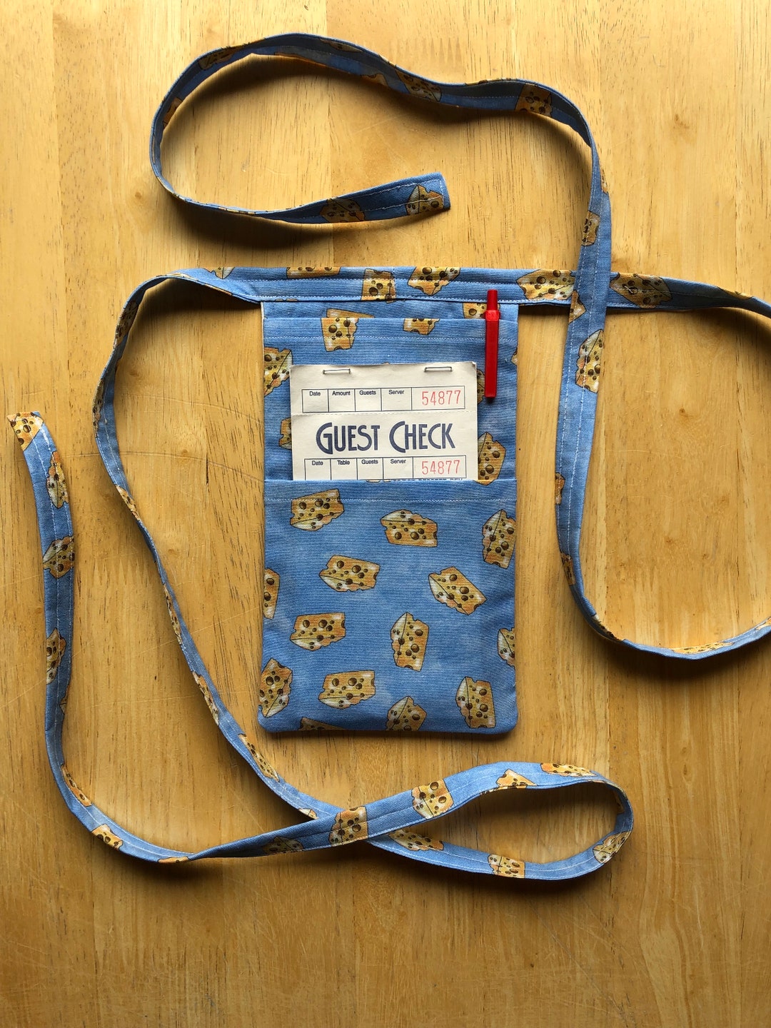 MINI Cheddar Cheese Server Apron Pouch - Little Cafe Pouch - Server ...